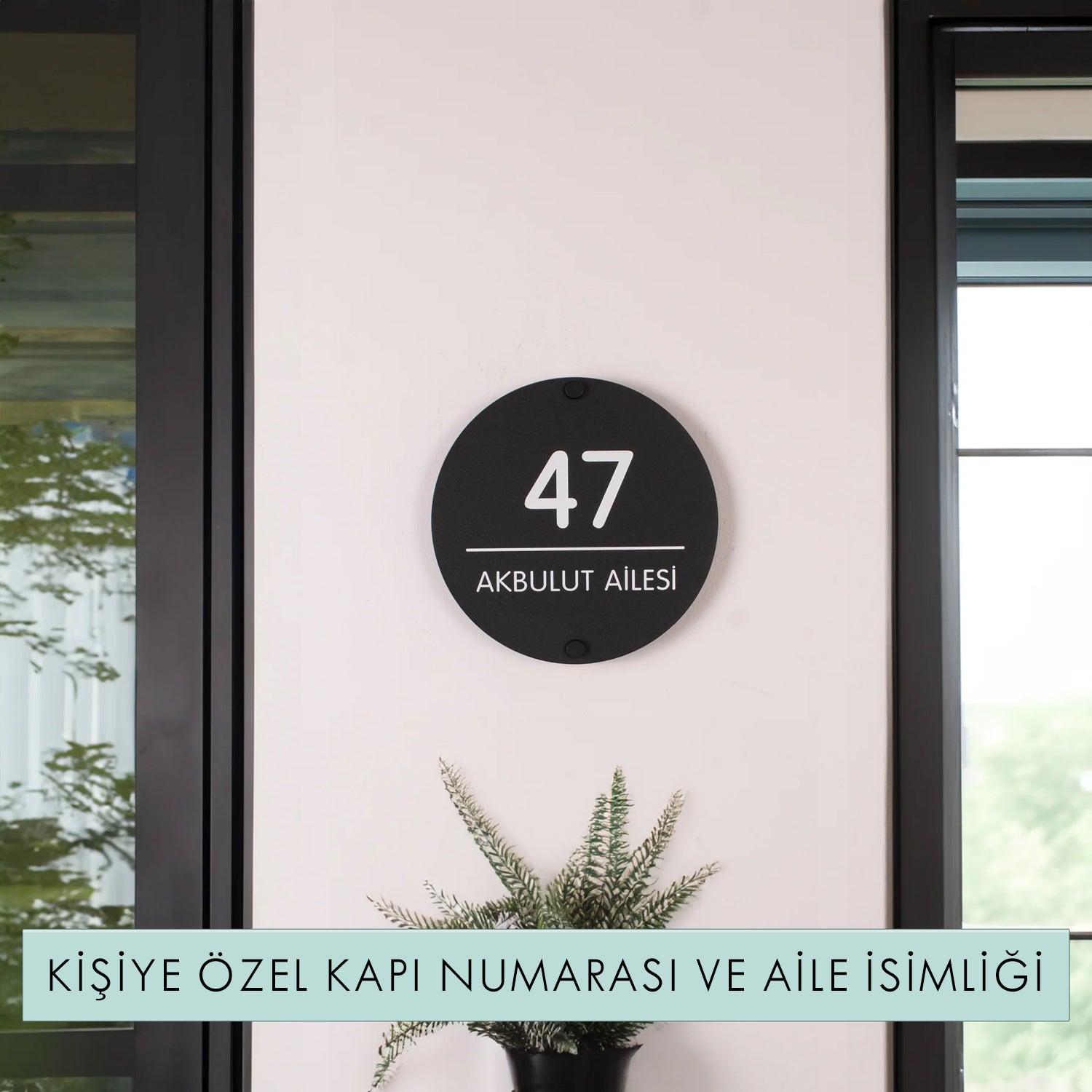 Modern Metal Daire Kapı Numarası Tabelası – morimora.com